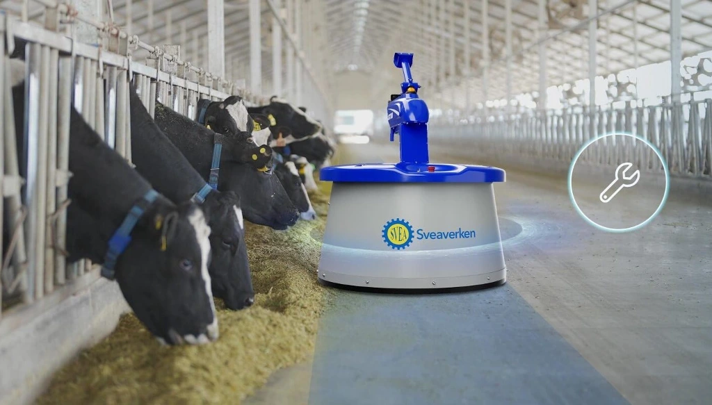 Nimbo Robotic Feed Pusher - Automated Livestock Feeding Solutions
